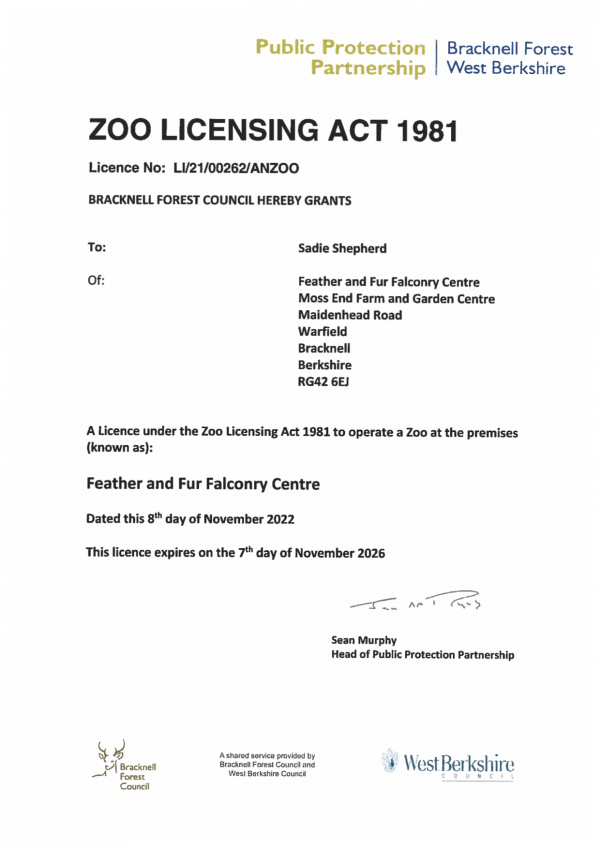 Zoo Licence - Feathers and Fur